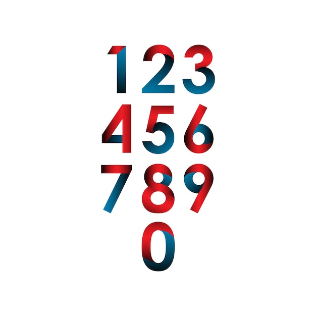 Vibrant Geometric Numbers in Bold Retro Color Palette | Jiffy Designs