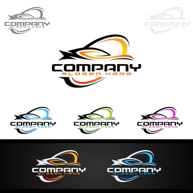 Vibrant and Dynamic Company Logo with Swoosh Emblem | Jiffy Designs