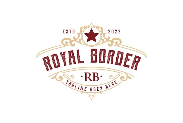 Regal Crest and Vintage Text Emblem for Royal Border | Jiffy Designs