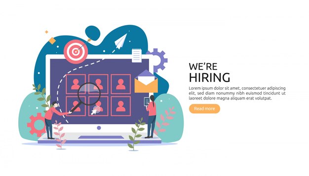 Vibrant Hiring Process Illustration with Diverse Applicants | Jiffy Designs