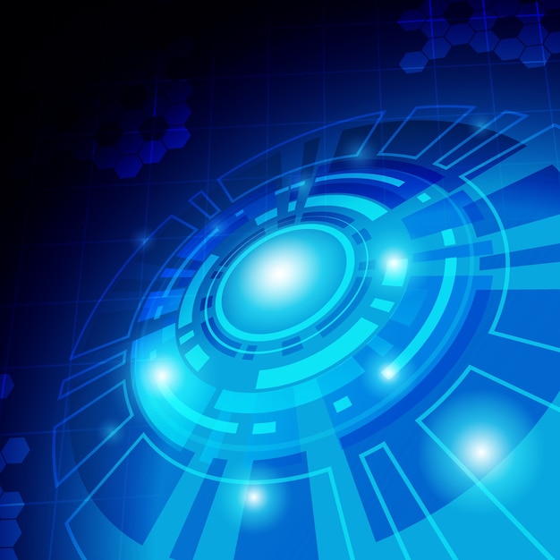 Glowing Futuristic Radial Patterns in Vibrant Blue Tones | Jiffy Designs