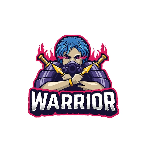 Fierce and Formidable Anime-Inspired Warrior Emblem | Jiffy Designs