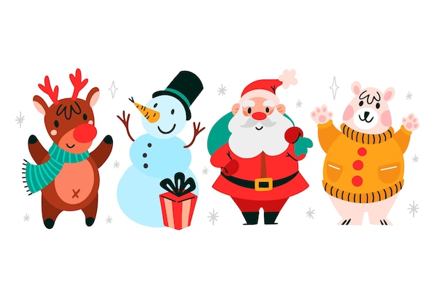 Jolly Christmas Characters Spreading Holiday Cheer | Jiffy Designs