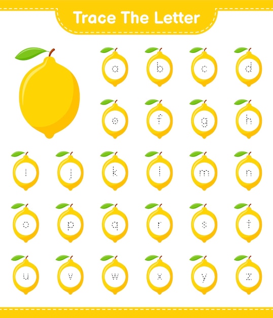 Vibrant Lemon Trace-the-Letter Learning Adventure | Jiffy Designs