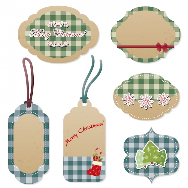 Cozy Gingham Holiday Gift Tags and Labels Collection | Jiffy Designs