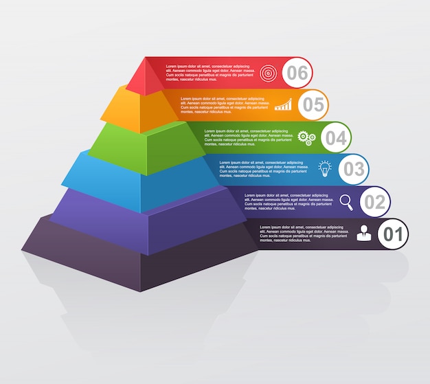 Vibrant Pyramid of Informative Infographic Elements | Jiffy Designs
