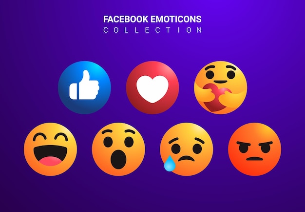 Vibrant Collection of Expressive Facebook Reaction Emojis | Jiffy Designs