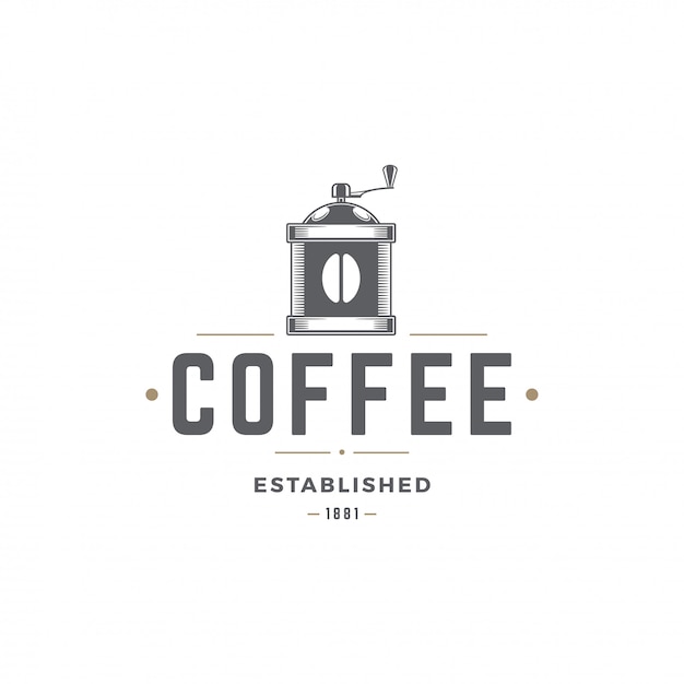 Timeless Coffee Grinder Logo Celebrates Caffeinated Tradition | Jiffy ...