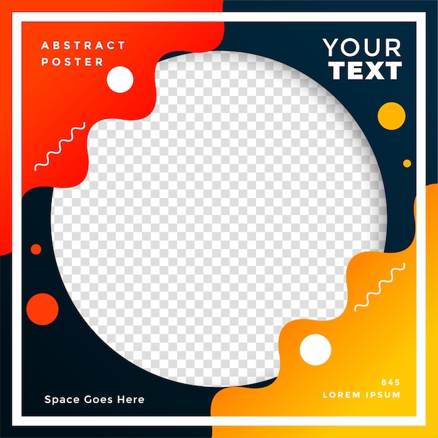 Vibrant Abstract Shapes Poster Template | Jiffy Designs