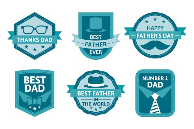 A Collection of Vibrant Father's Day Badges and Emblems | Jiffy Designs