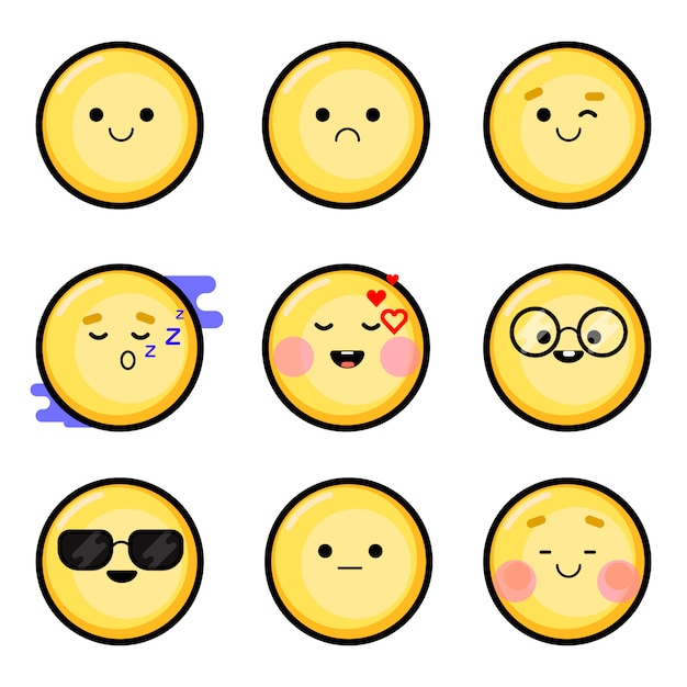Cheerful Smiley Faces: A Vibrant Collection of Expressive Emojis ...