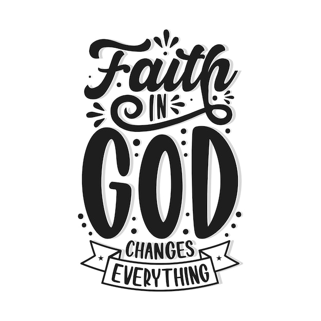 Inspiring Lettering Art Celebrating Faith in God's Power | Jiffy Designs