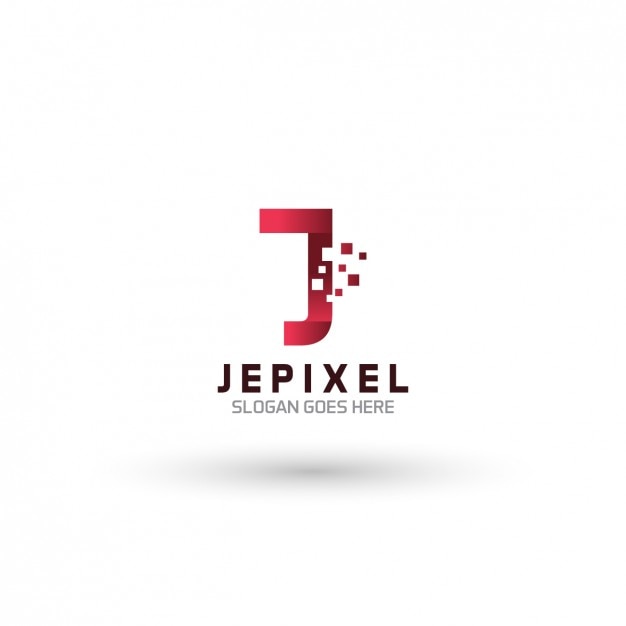 Stylized Letter J with Pixelated Dots Logo Design | Jiffy Designs