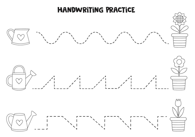 Engaging Handwriting Exercises with Gardening Motifs | Jiffy Designs