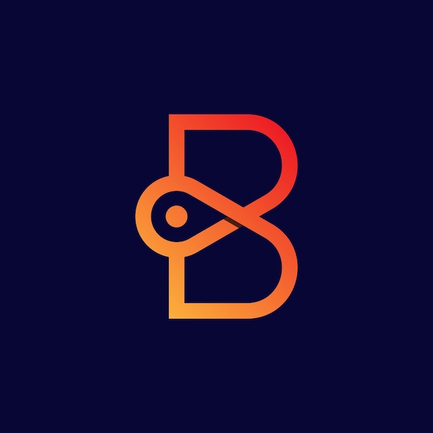 Vibrant Interlocking Letter B in Striking Gradient Hues | Jiffy Designs