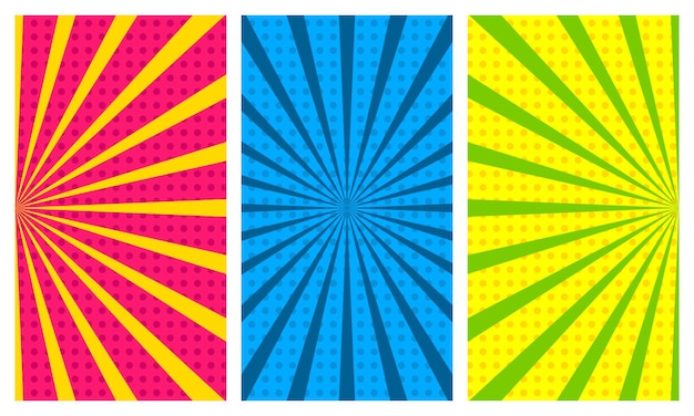Vibrant Radial Burst Patterns in Primary Colors | Jiffy