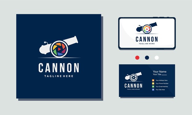 Vibrant Cannon Logo with Colorful Aperture Graphic | Jiffy Designs