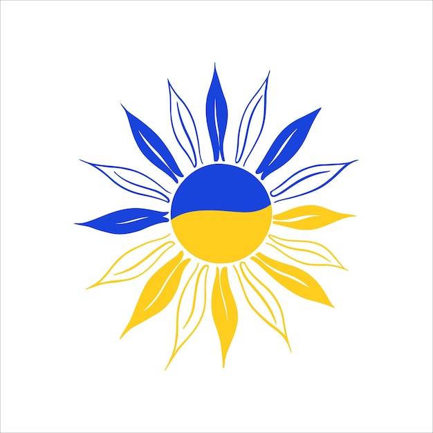 Vibrant Sun Emblem in Striking Blue and Yellow | Jiffy Designs