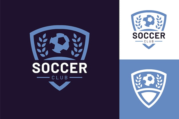 Elegant Soccer Club Emblem with Laurel Wreath and Ball | Jiffy Designs