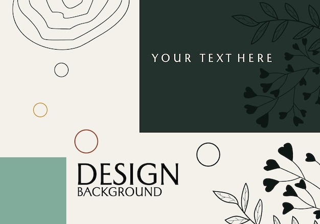 Elegant Botanical Shapes and Textured Backgrounds Composition | Jiffy ...