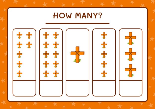 Vibrant Orange Cross Counting Activity | Jiffy Designs