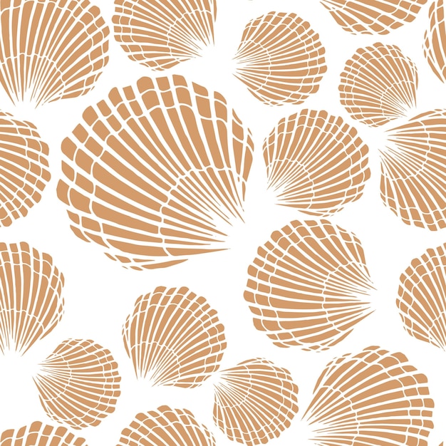 Captivating Seashell Pattern in Warm Tones | Jiffy Designs