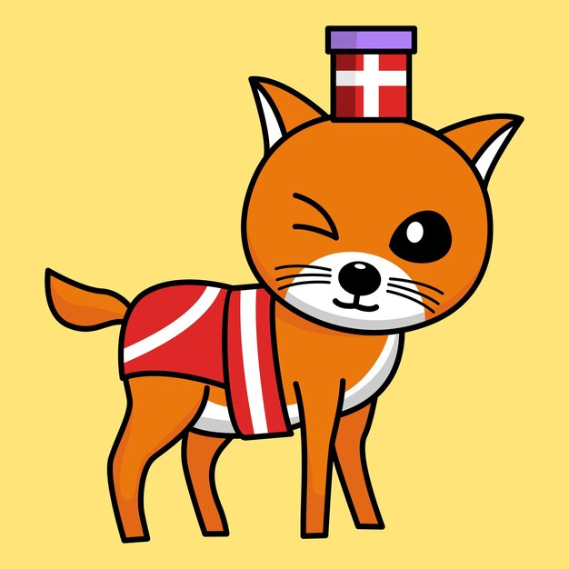Adorable Cartoon Cat in Medical Uniform with Cross Symbol | Jiffy Designs