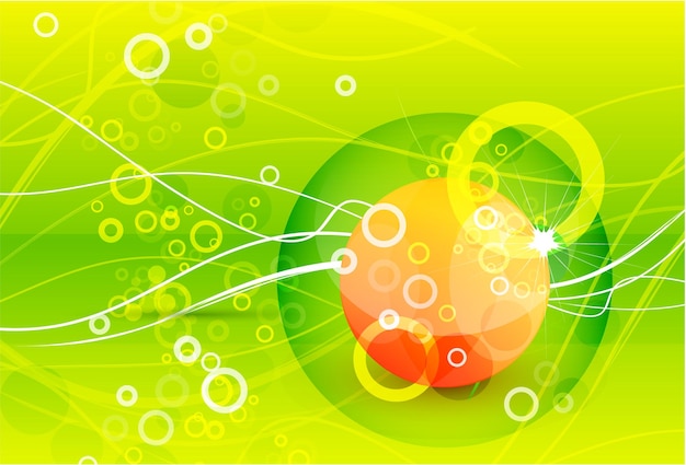 Vibrant Spheres and Flowing Shapes in Neon Green Backdrop | Jiffy Designs