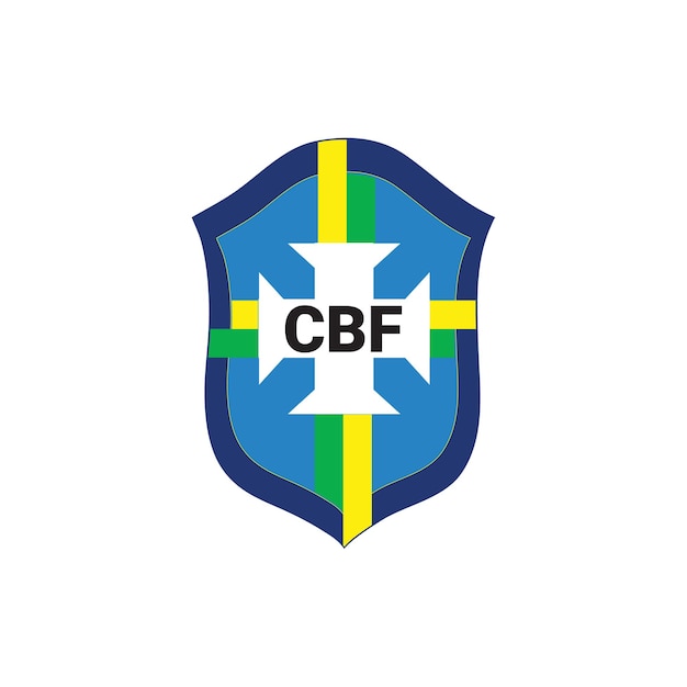 Vibrant Crest of the Brazilian Football Confederation | Jiffy Designs