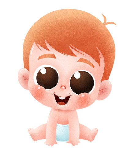 Vector Illustration Of Cartoon Baby Character. Cute Baby. | Jiffy Designs