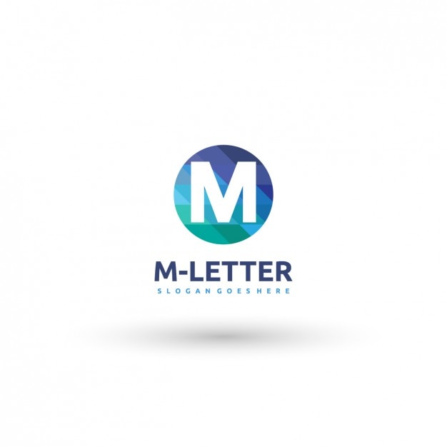 Blue and Green Gradient Circle with Bold M-Letter Logo | Jiffy Designs