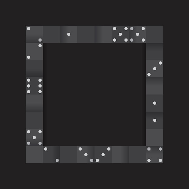 Elegant Monochrome Geometric Frame with Scattered Dots | Jiffy Designs