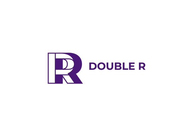 Bold and Elegant Double R Logo in Vibrant Purple | Jiffy Designs