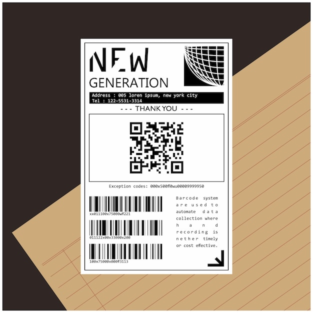 Futuristic Barcode Announcement with Geometric Shapes | Jiffy Designs