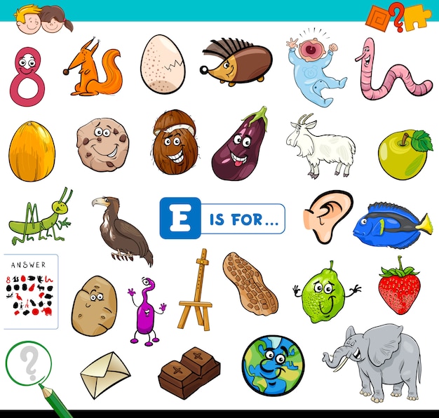 Eclectic Educational Alphabet Collection with Whimsical Illustrations ...