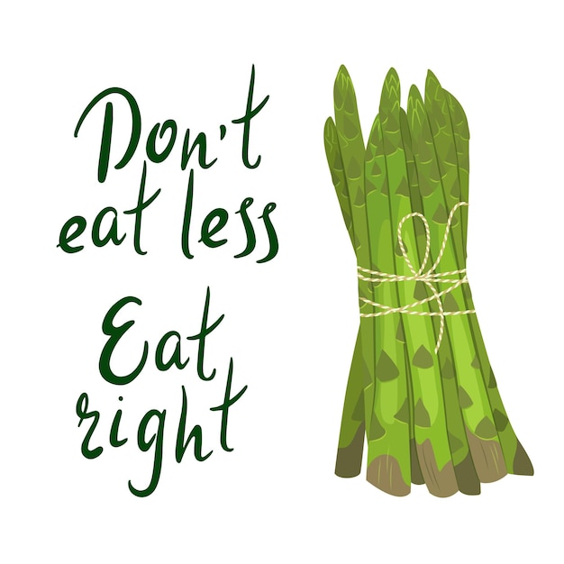 Vibrant Asparagus Spears with Motivational Lettering | Jiffy Designs