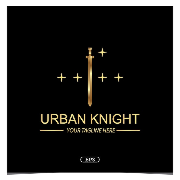 Iconic Sword Emblem Shines in Elegant Black and Gold | Jiffy Designs