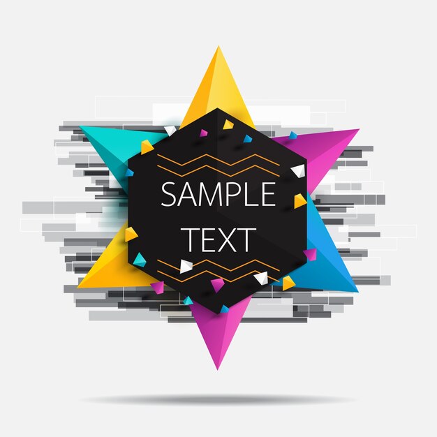 Vibrant Geometric Design with Sample Text Overlay | Jiffy Designs