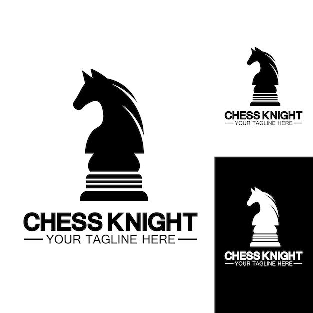 Elegant Chess Knight Silhouette Logo Design | Jiffy Designs