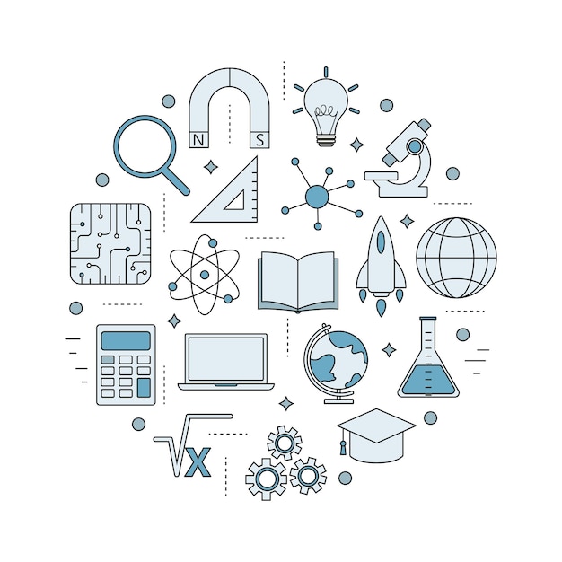 Vibrant Symbols of Scientific Discovery and Learning | Jiffy Designs