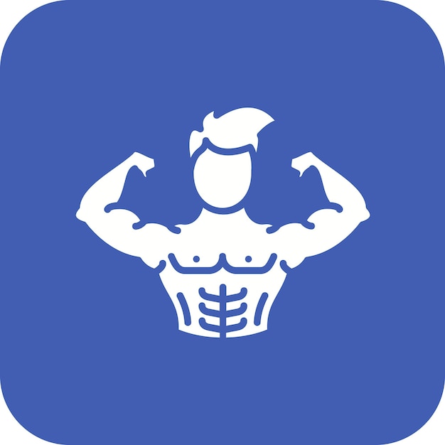 Powerful Fitness Icon Showcasing Muscular Physique | Jiffy Designs