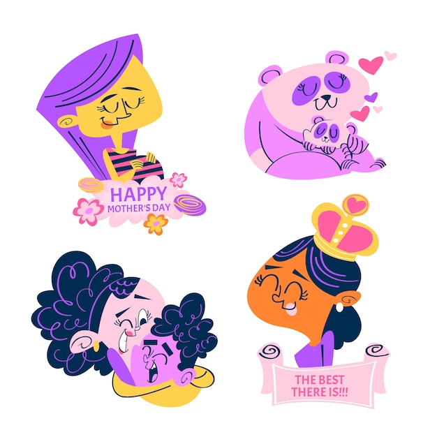 Vibrant Illustrated Collection of Whimsical Characters and Emotive ...