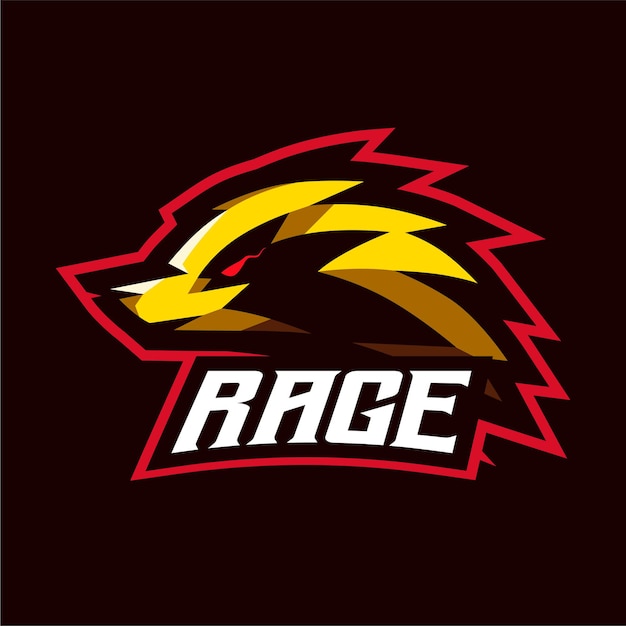 Fierce Rage Emblem with Fiery Lightning Design | Jiffy Designs