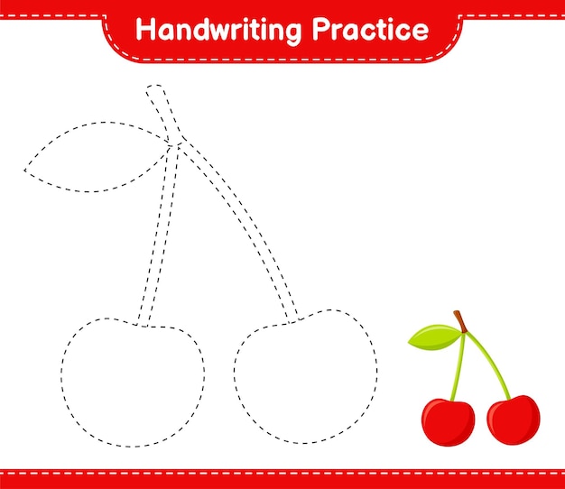 Delightful Cherry Handwriting Practice | Jiffy Designs