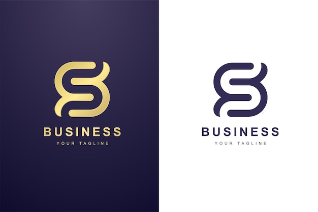 Elegant Interlocking S Logo in Refined Gold and Navy | Jiffy Designs