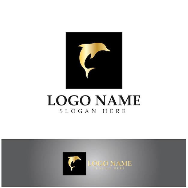 Elegant Golden Dolphin Logo Design for Premium Branding | Jiffy Designs