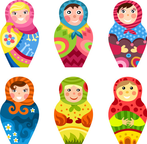 Vector Illustration Of A Matryoshka Set | Jiffy Designs