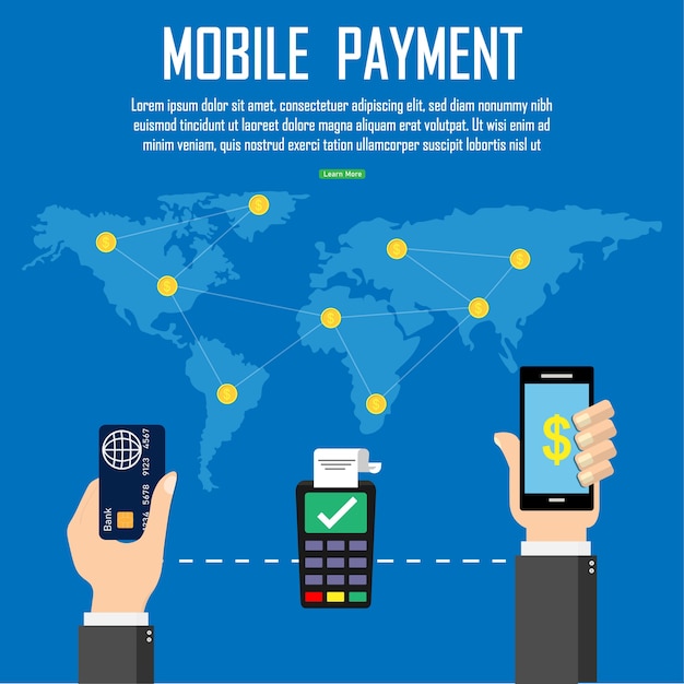 Global Mobile Payment Transactions Illustrated on World Map | Jiffy Designs