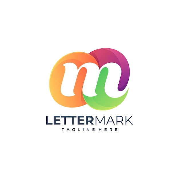 Vibrant Overlapping Letter M Logo Design | Jiffy Designs
