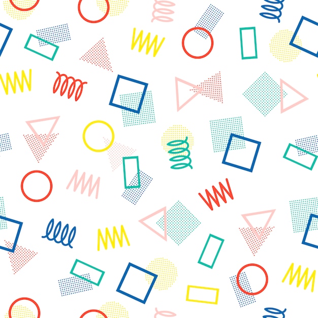 Vibrant Geometric Shapes Collection with Doodles and Patterns | Jiffy ...